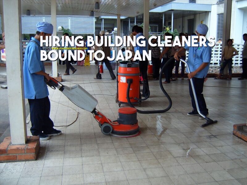 Japan Hiring: Building Cleaners at least High School | NO PLACEMENT FEE