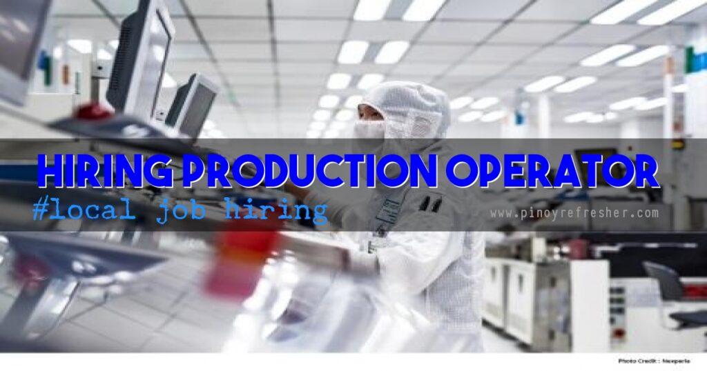 Local Job Hiring: Production Operator for Top Jinzai Co., Inc. | High ...