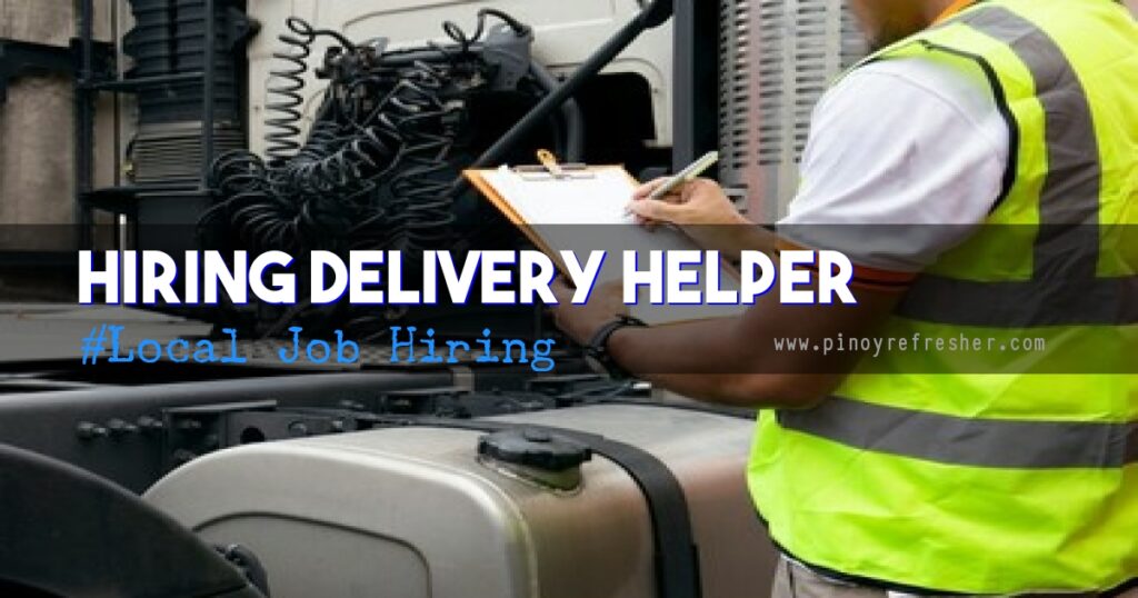 Local Job Hiring: Delivery Helper for B4 Manufacturing Corp. | High ...