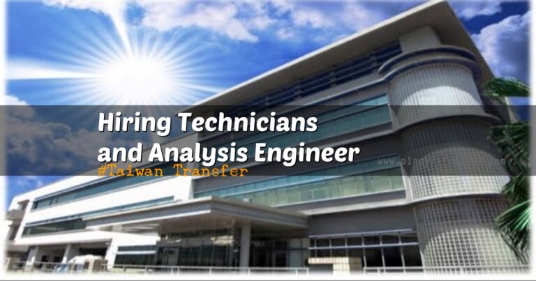 Hiring Transfer Technicians and Analysis Engineer for Top Union Electronics Corp.