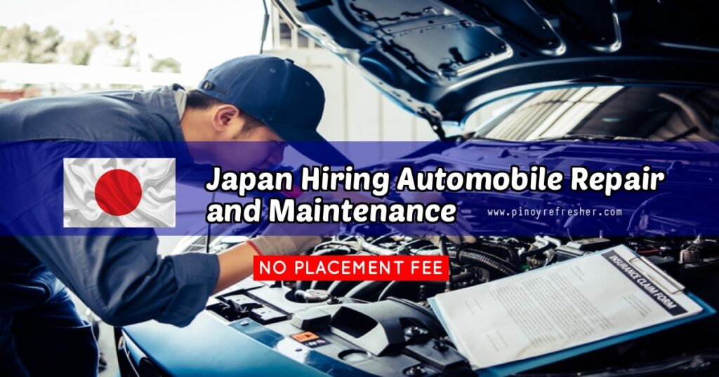 Japan Hiring Automobile Repair and Maintenance for First Cooperative ...