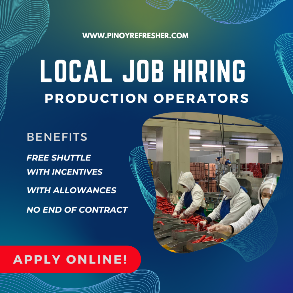 Local Job: Hiring Production Operator / Inspector under HRPro Multi ...