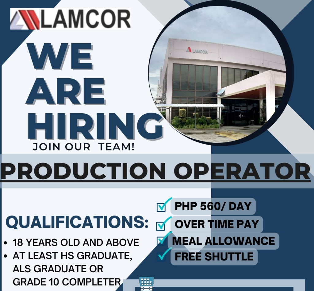 Local Job: Hiring Production Operator for Laguna Auto-Parts ...