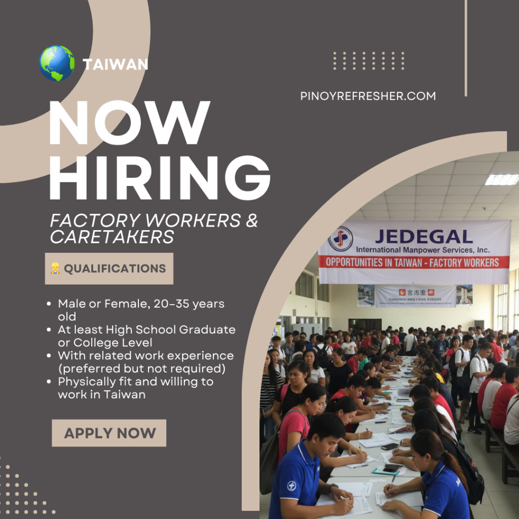 JEDEGAL International Manpower Services Hiring Factory Workers and ...