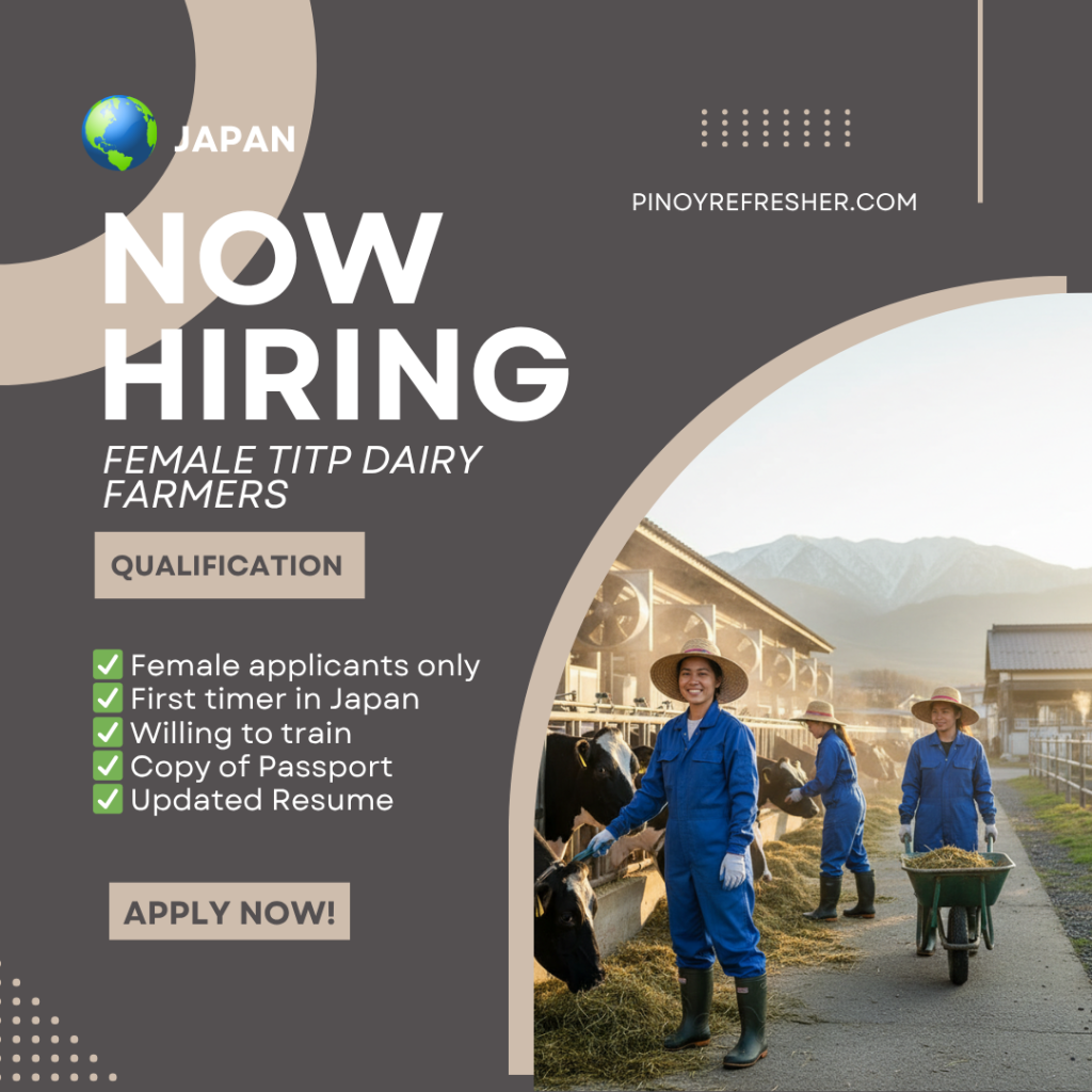 Now Hiring Female TITP Dairy Farmers Bound for Japan | Luzern ...