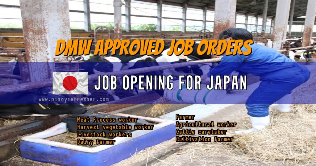 Job Opening for Japan under A.C. Sicat International Manpower Services