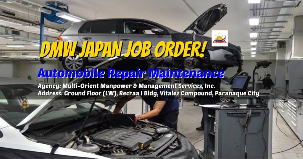 DMW Job Order: Automobile Repair Maintenance under Multi-Orient ...