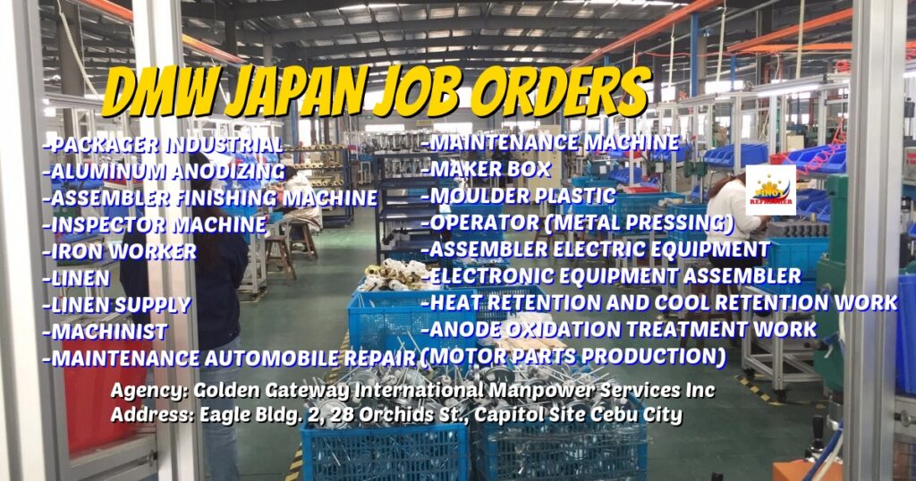 DMW Job Order for Factory Workers under Golden Gateway International ...