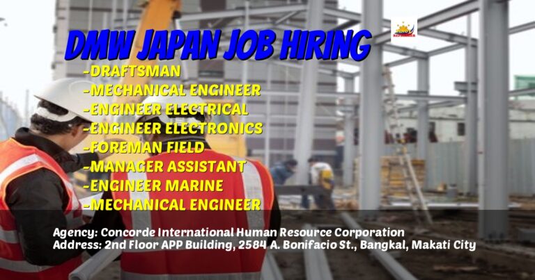 DMW Job Order for various position under Concorde International Human ...