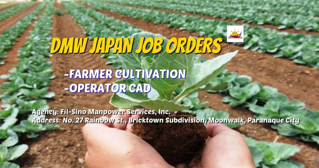 DMW Job Order for Farm Workers under Fil-Sino Manpower Services, Inc.