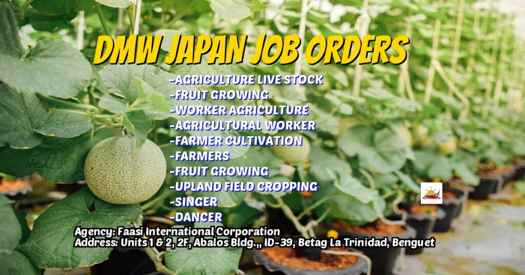 DMW Job Order for various position under Faasi International Corporation