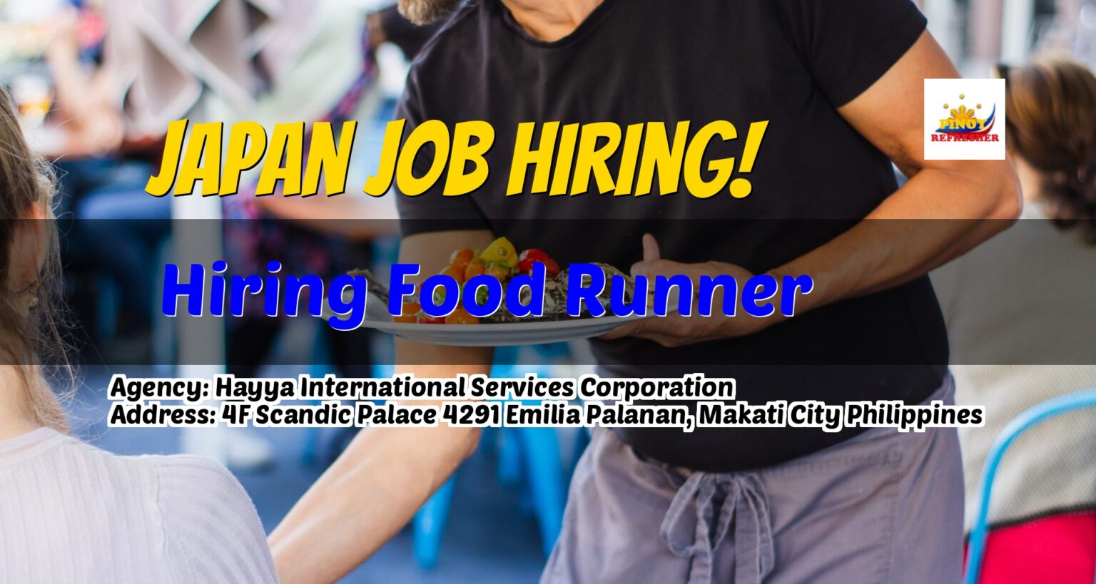 Hiring Food Runner for Spaghetti Yokoi Co. Ltd.