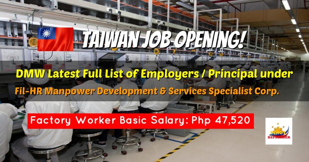 DMW Latest List of Employer / Broker under Fil-HR Manpower Development ...