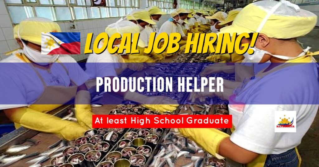 Local Job Hiring: Production Helper for ZC E & L Corporation