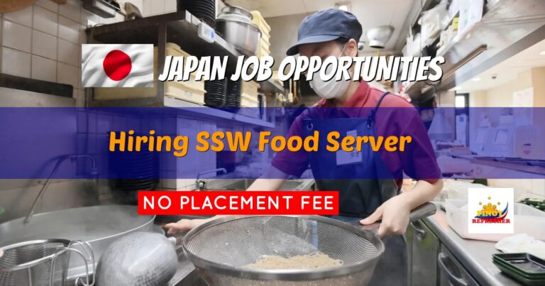 Hiring SSW Food Server for Shinkikikaku Co. Ltd
