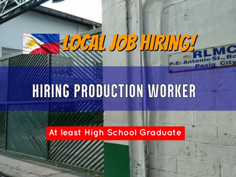 Local Job Hiring: Factory Worker for General Metal Container ...