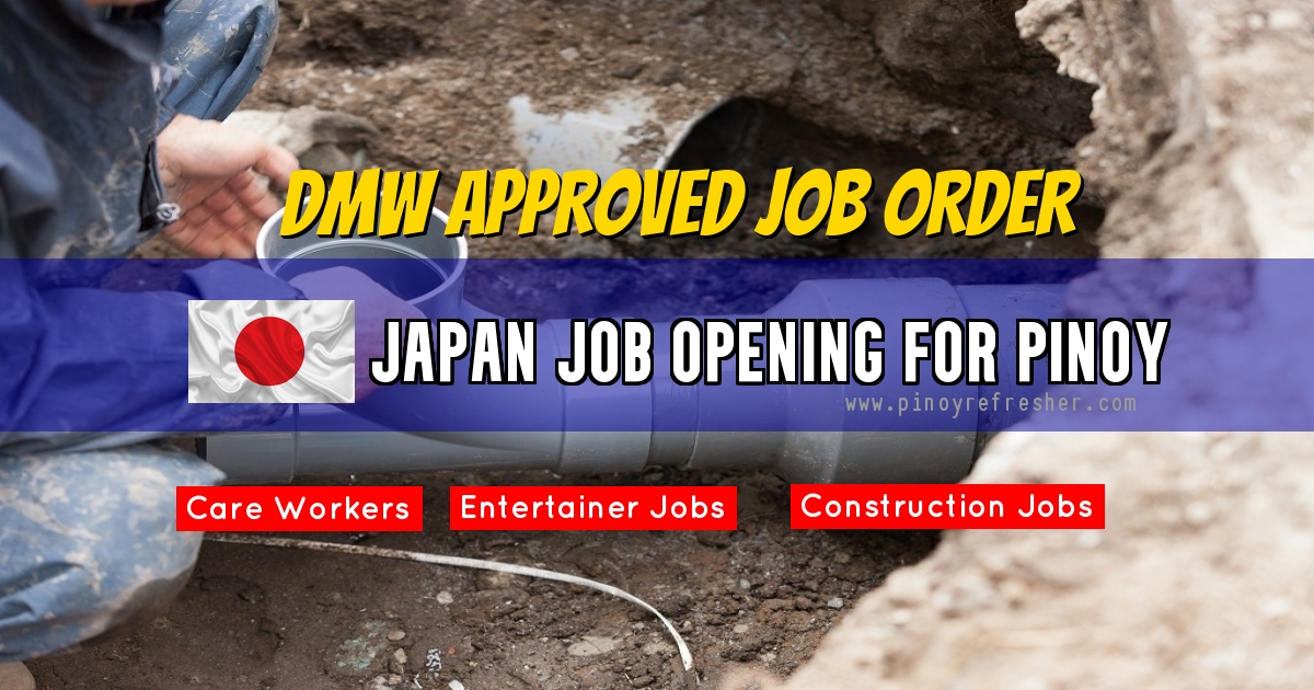 Job Opening for Japan under Danasan Manpower & Management Services
