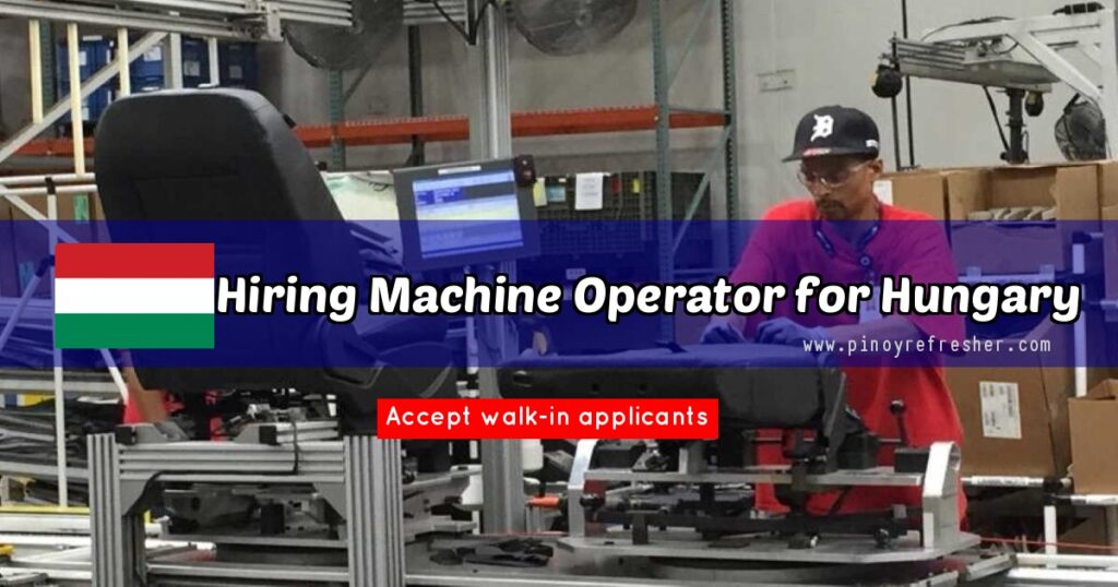Hiring Machine Operator for Hungary | Car seat cover assembly