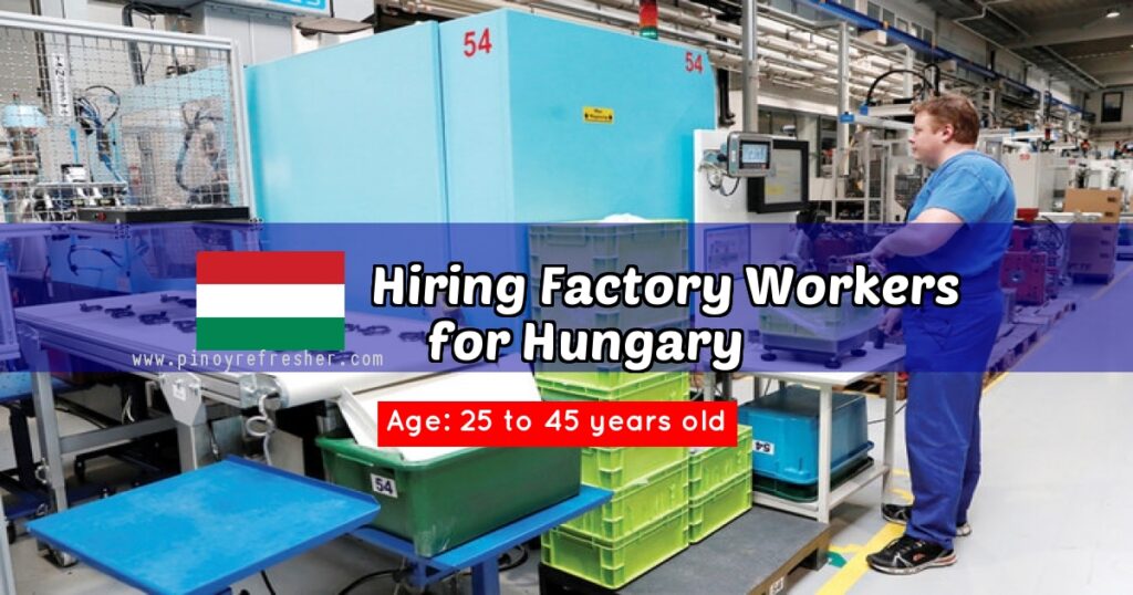 Hiring Machine / Assembly Operator bound for Hungary