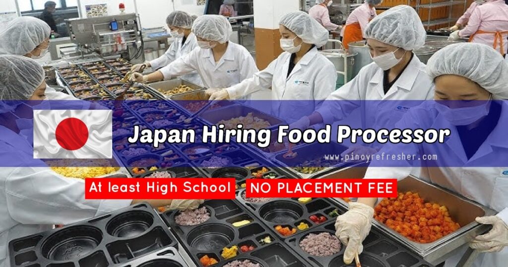 Japan Hiring Food Processor (SSW) | At least High School