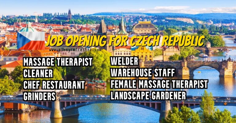 DMW Czech Republic Job Hiring under Unijobs International Manpower ...