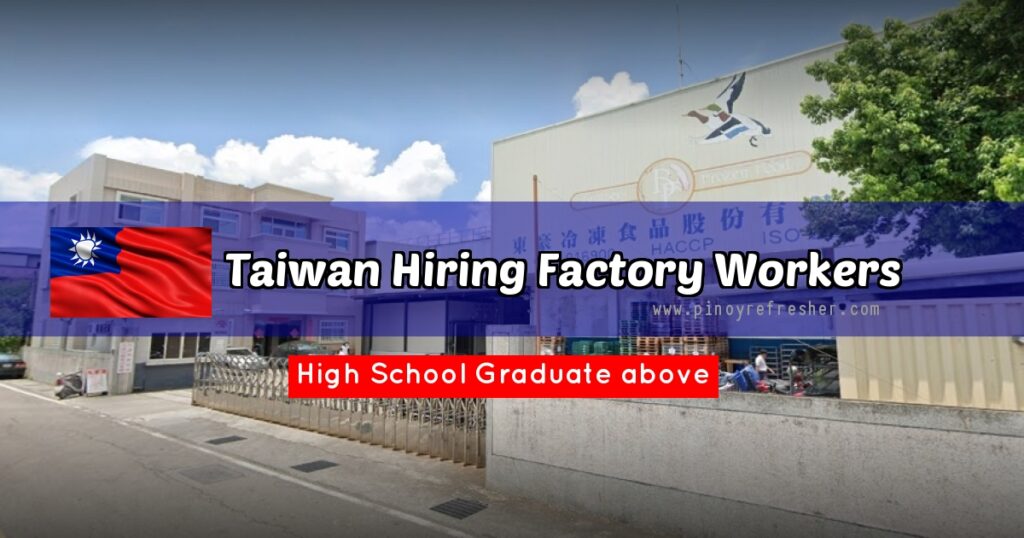 Taiwan Hiring Factory Workers for Brothers Frozen Food Co., Ltd.