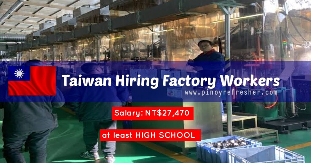 Taiwan Hiring Factory Workers for JointCast Co. Ltd. - kaagapay since 2016