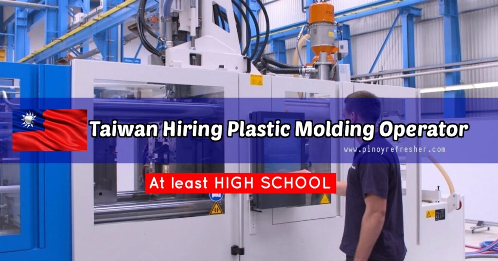Taiwan Hiring Factory Workers for Plastic Manufacturing Company