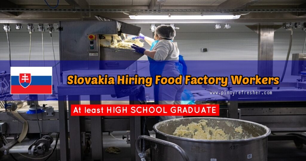 Slovakia Hiring Food Factory Workers for Tenus S.R.O