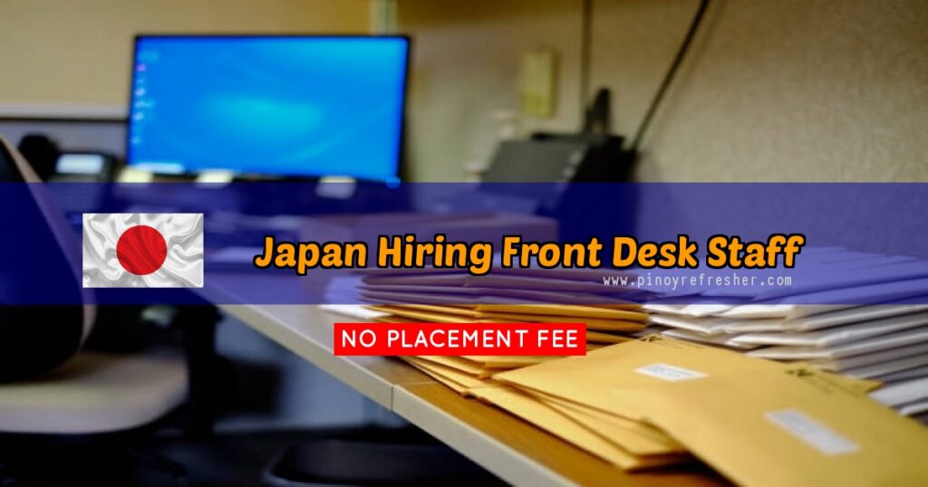 Japan Hiring Front Desk Staff for 9 Gates