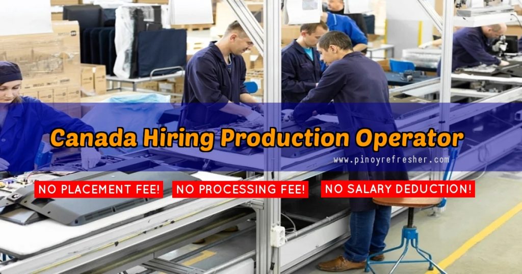Canada Hiring Production Operators under EDI - Staffbuilders ...