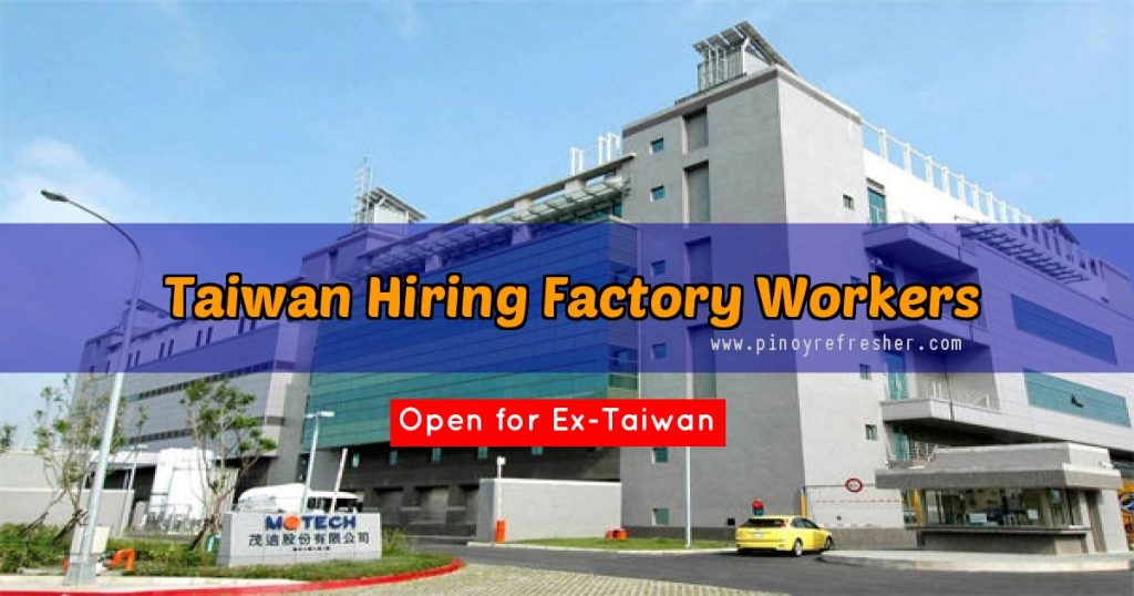 Taiwan Hiring Factory Workers for Motech Industries