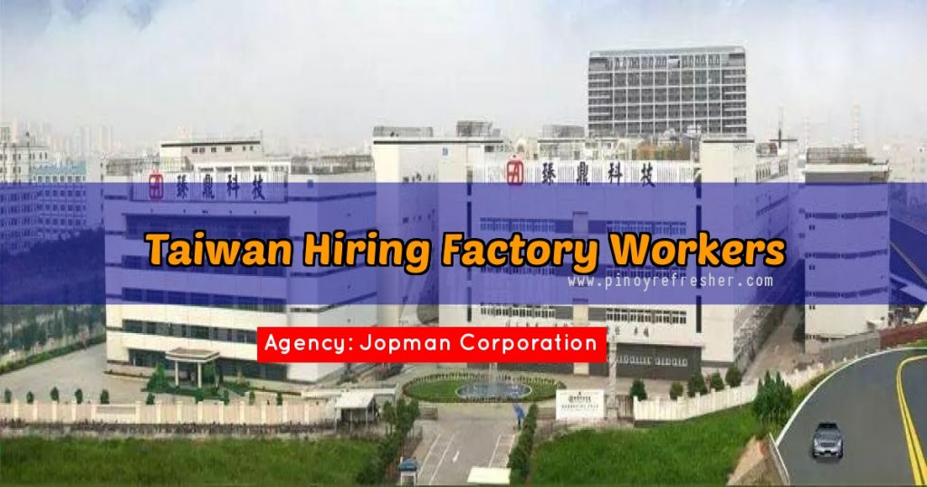 Taiwan Hiring Factory Workers for Garuda Technology Co., Ltd.