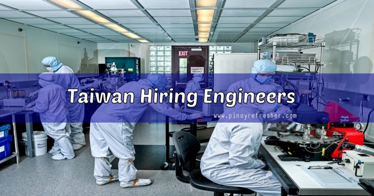 Taiwan Hiring Engineer under JS Contractor Inc.