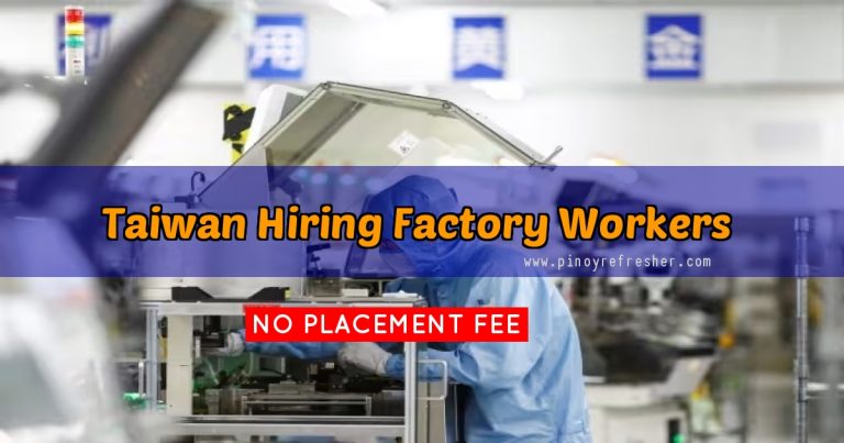 Taiwan Hiring Factory Workers for Semiconductor Materials Company