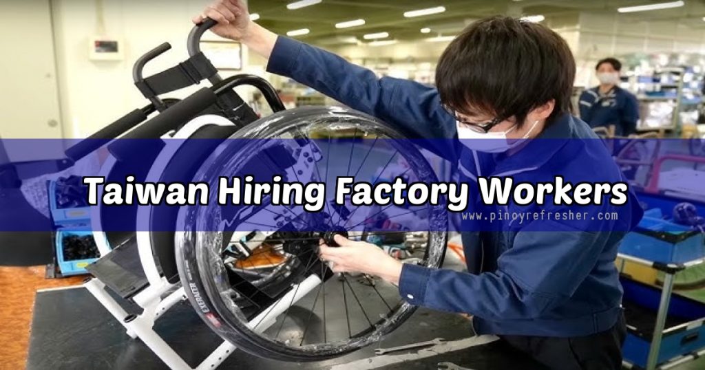 Taiwan Hiring Factory Workers for Central Transaction Services Co., Ltd.