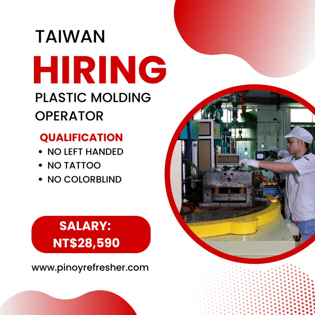 Taiwan Hiring Plastic Molding Operator under Japan Maruko International ...