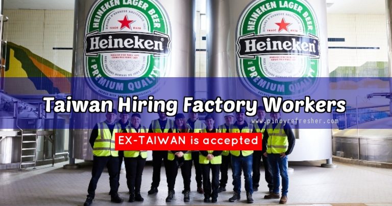 Hiring Factory Workers for Heineken Taiwan