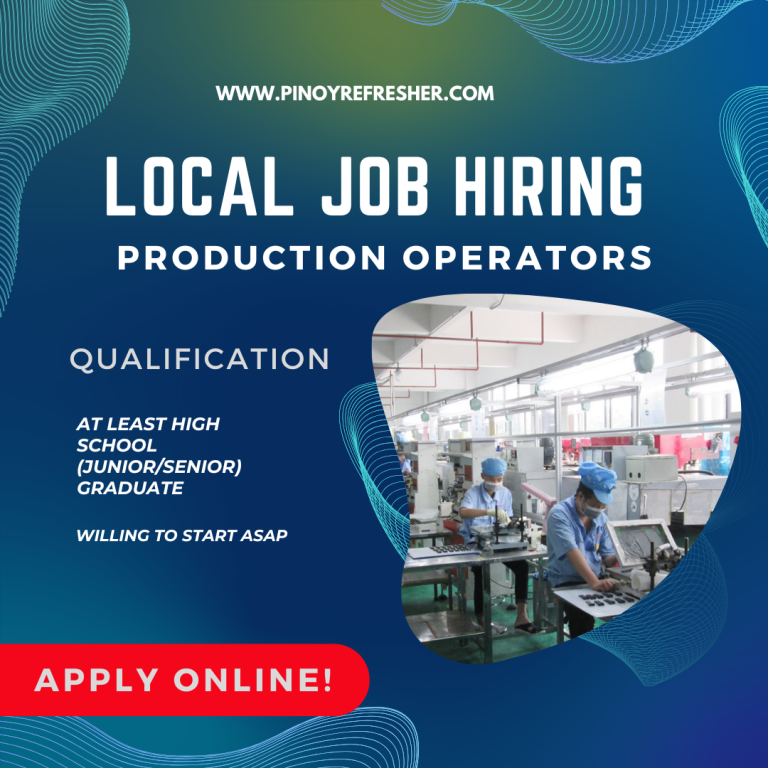 Local Job Hiring Production Operators for PTC Carmona Cavite | High ...