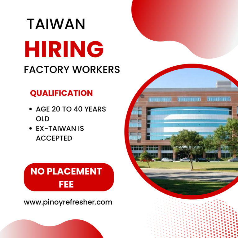 Taiwan Hiring Factory Workers for Unictron Technologies Inc.