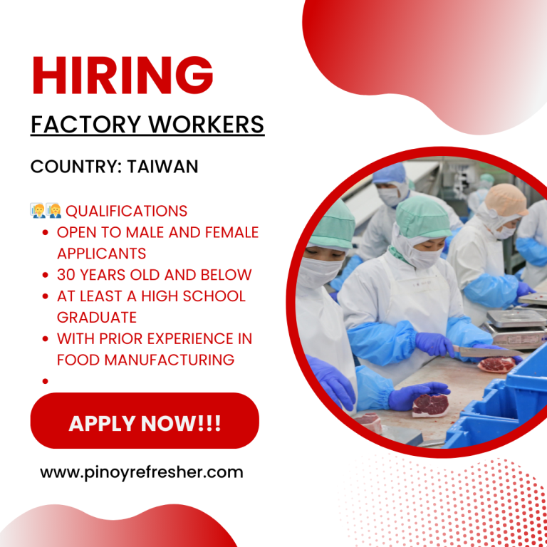 Complete List of DMW-Approved Job Orders for Factory Workers Bound to ...