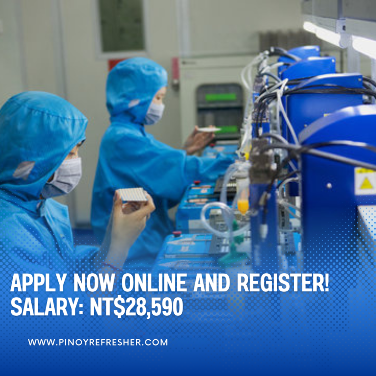 Taiwan Hiring Factory Workers under JS Contractor Inc. | High School