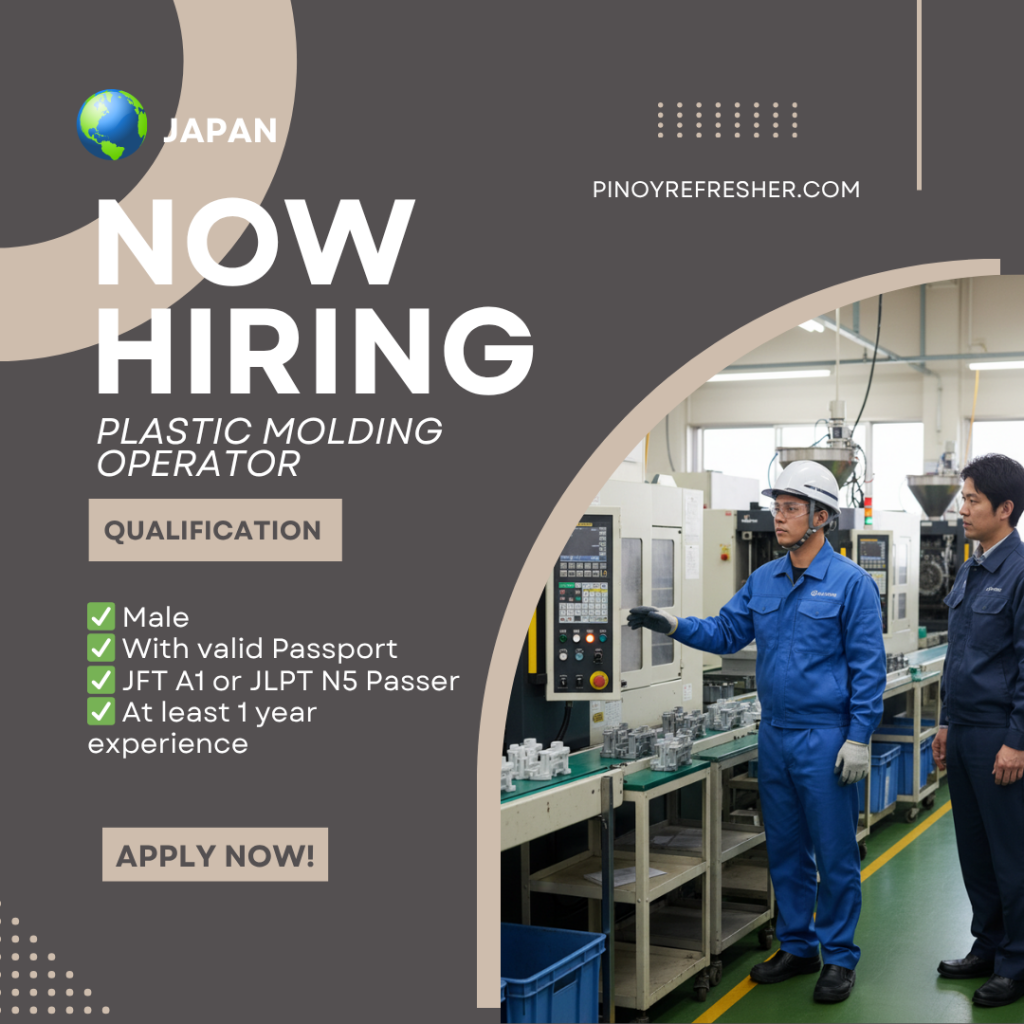 Now Hiring: TITP Plastic Molding Operator Bound for Japan!