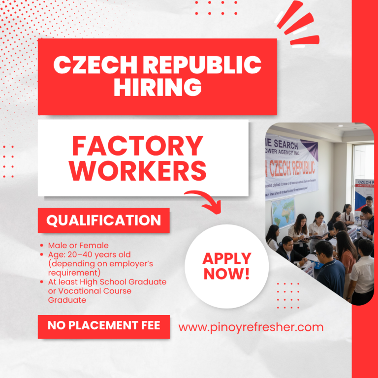 Prime Search Manpower Agency Inc. Hiring for Czech Republic | No ...