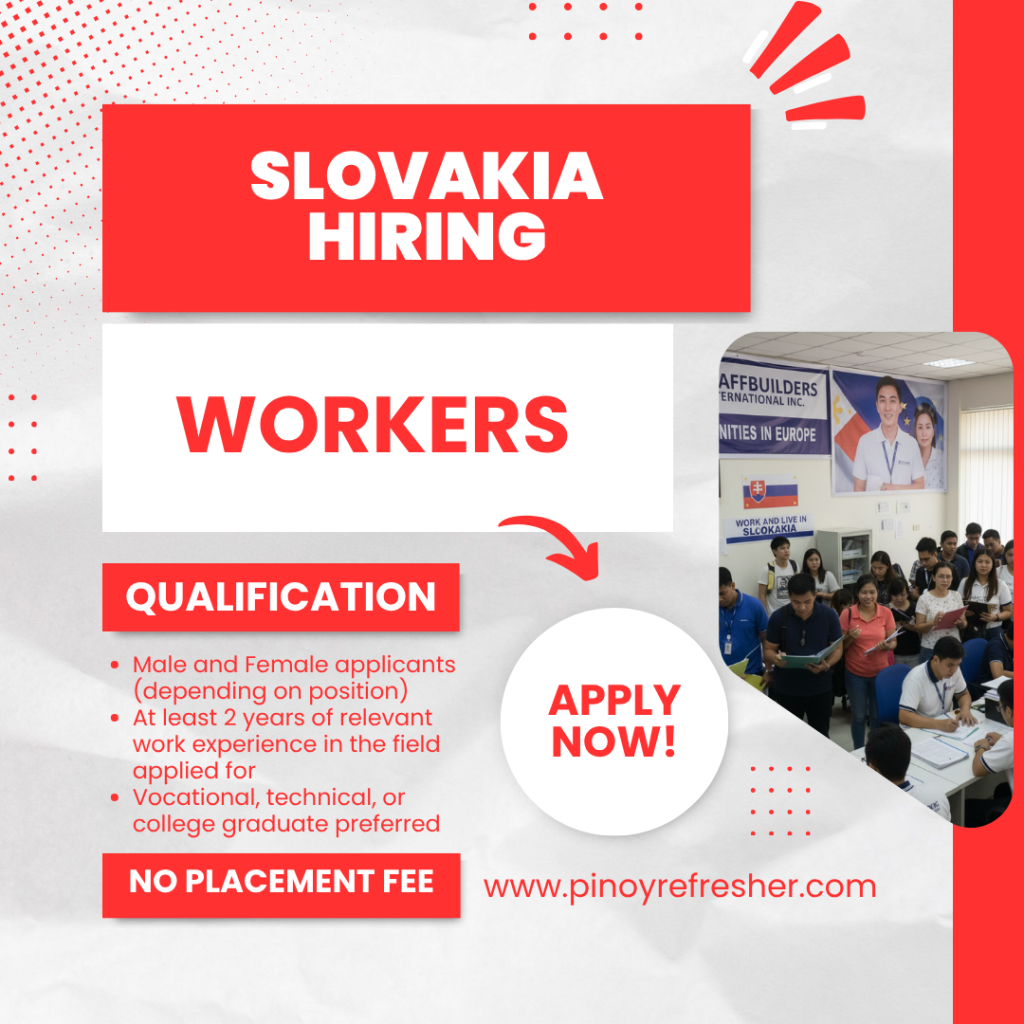 Job Openings in Slovakia with EDI Staffbuilders International Inc.