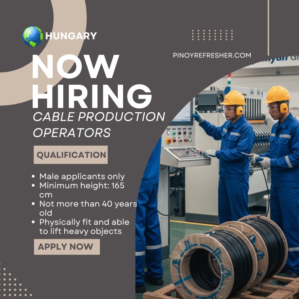 Taiwan Hiring Production Operator under Fil-Sino Manpower Services, Inc ...