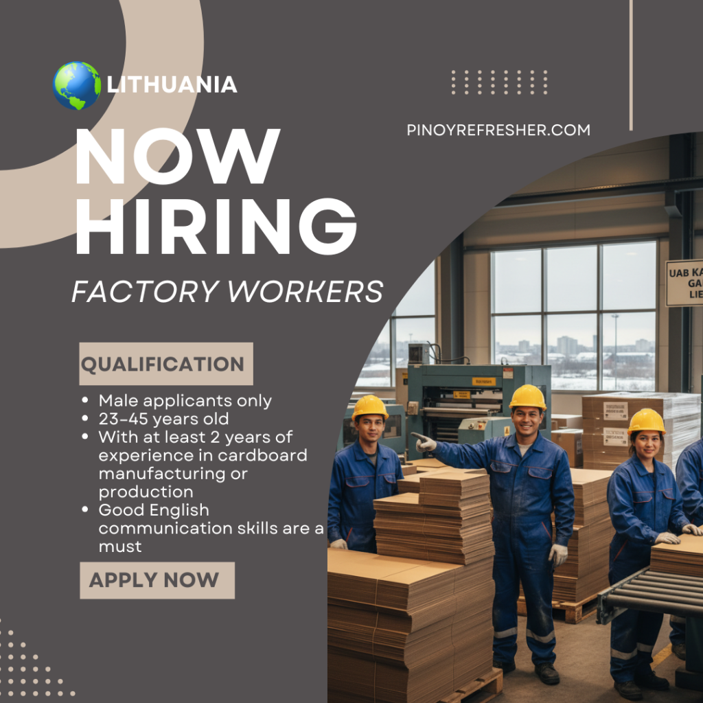 Hiring Factory Workers for Hungary under Peridot International ...