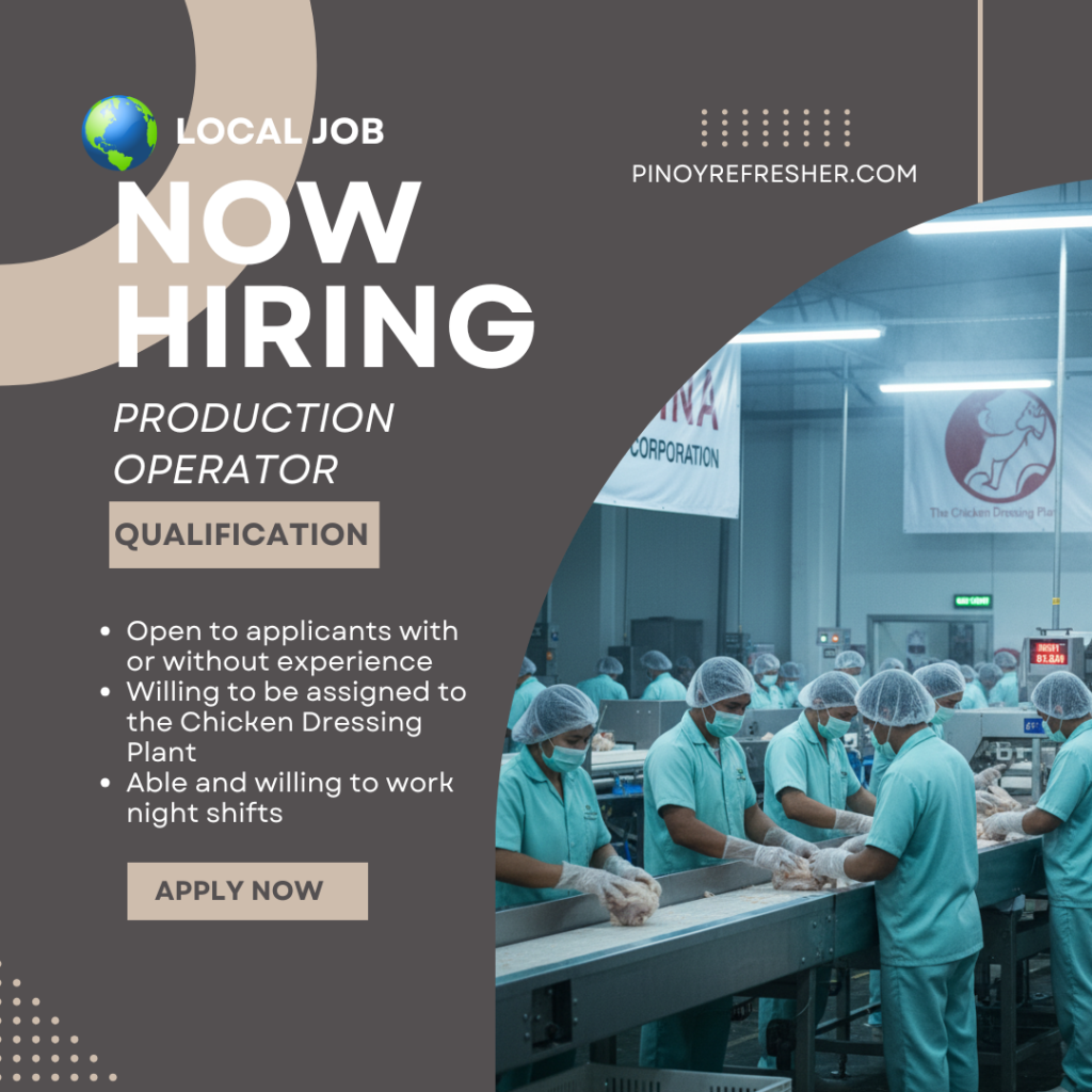 Now Hiring Production Workers in Laguna | Serbiz Multi-Purpose ...
