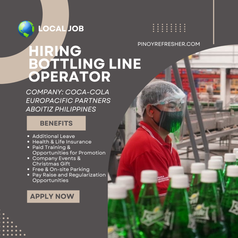 Hiring Bottling Line Operators in Meycauayan City | Coca-Cola ...