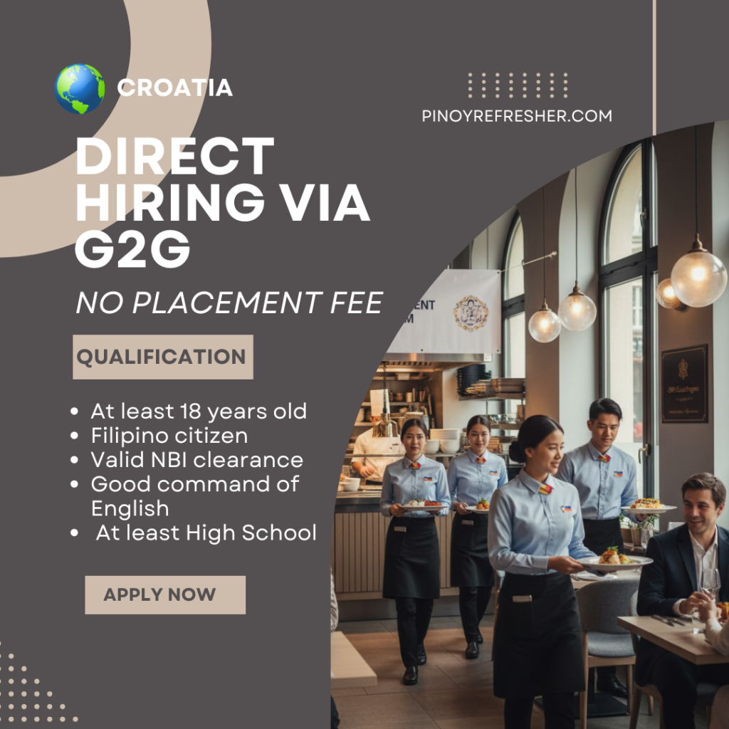 Government Program: Overseas Jobs for Filipino Workers in Croatia ...
